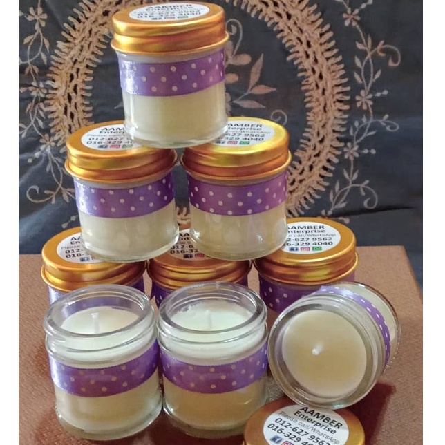 Hand Poured Soy Wax Candles with PURE Kaffir Lime Essential Oil / Lilin ...