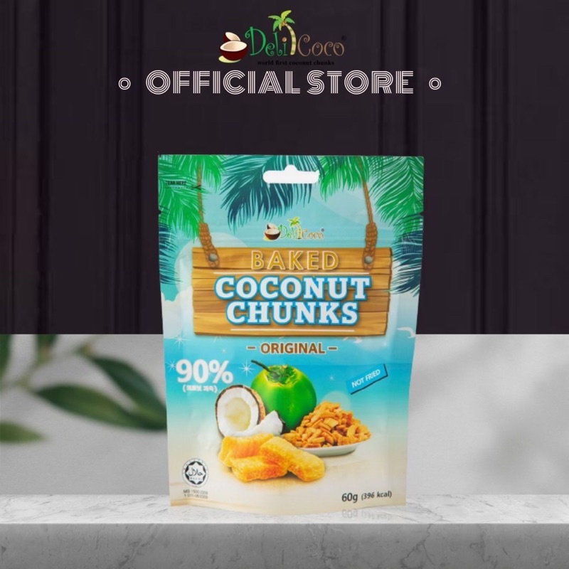 Delicoco’ 📣 1 Packet X DELICOCO Coconut Chunks Original (60grams) | Shopee Malaysia