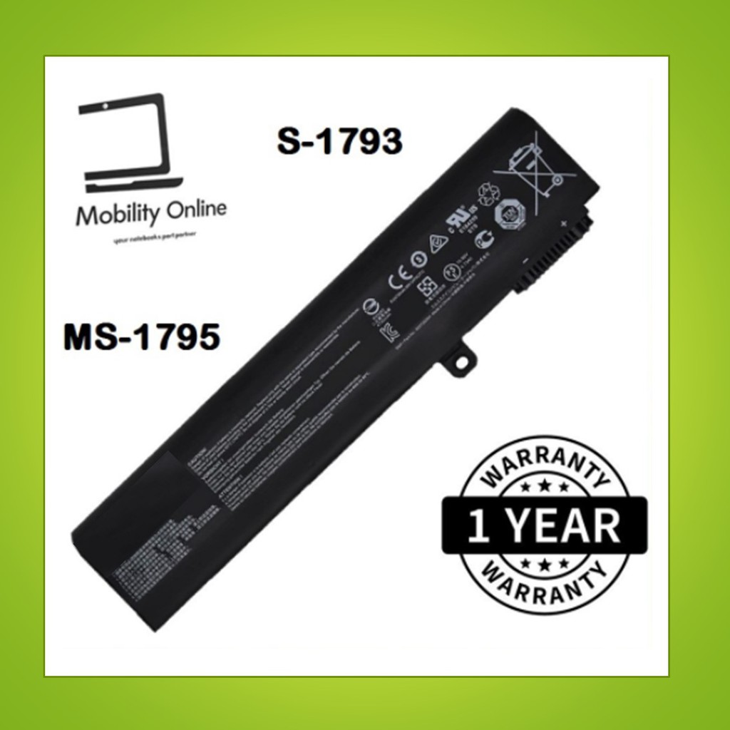 MSI GE62 GE72 GE73 GL62 GL63 GL73 GP62 GP63 GP72 GP75 GV62 PE60 PE62 ...