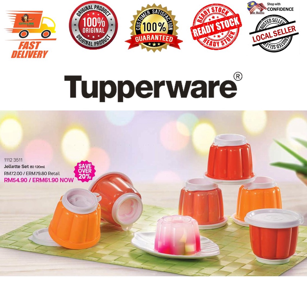 Tupperware Jellette Set (6) 120ml (1112 3511)C5 | Shopee Malaysia