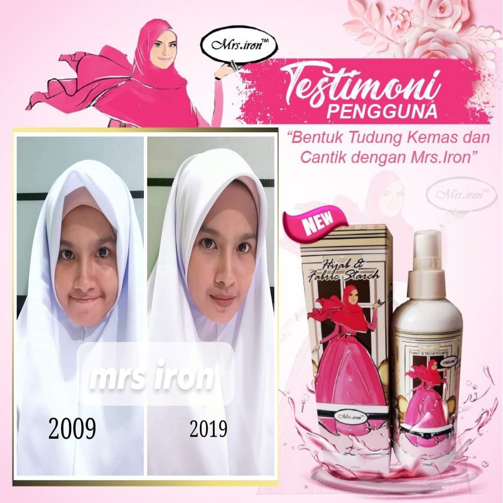 SPRAY PENGERAS TUDUNG MRS IRON AWNING CANTIK FABRIC STARCH | Shopee Malaysia