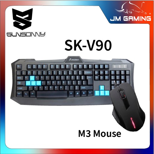 SUNSONNY SK-V90 GAMING KEYBOARD AND MOUSE COMBO | Shopee Malaysia