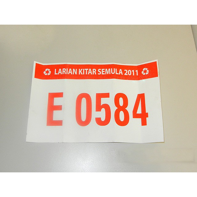 Sticker Nombor Larian Marathon (Sekolah,Kelab,Persatuan Dan Lain-lain ...