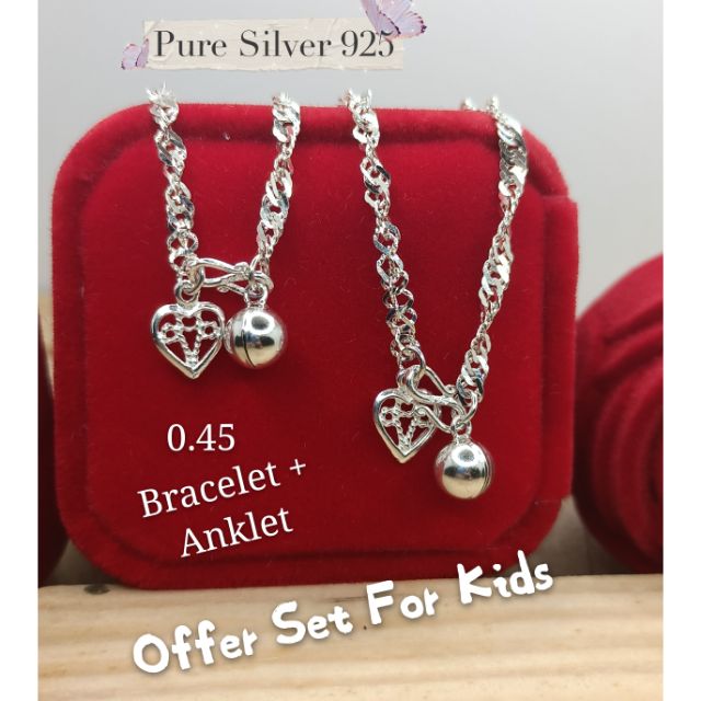 Offer set for kids Silver 925💥Ready Stock💥 | Shopee Malaysia