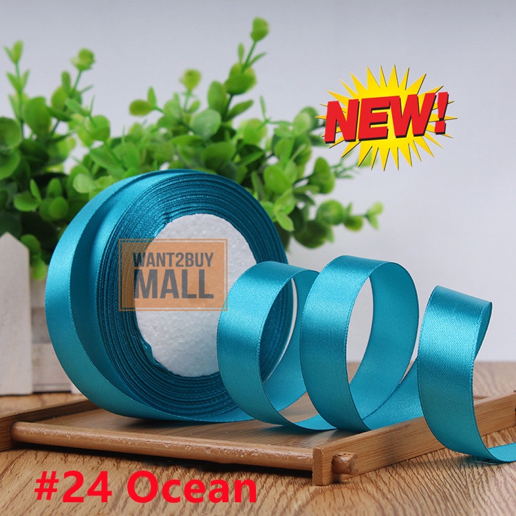 🇲🇾 2CM (22M) DIY Bow Craft Satin Ribbon Flower Wrapping Webbing ...
