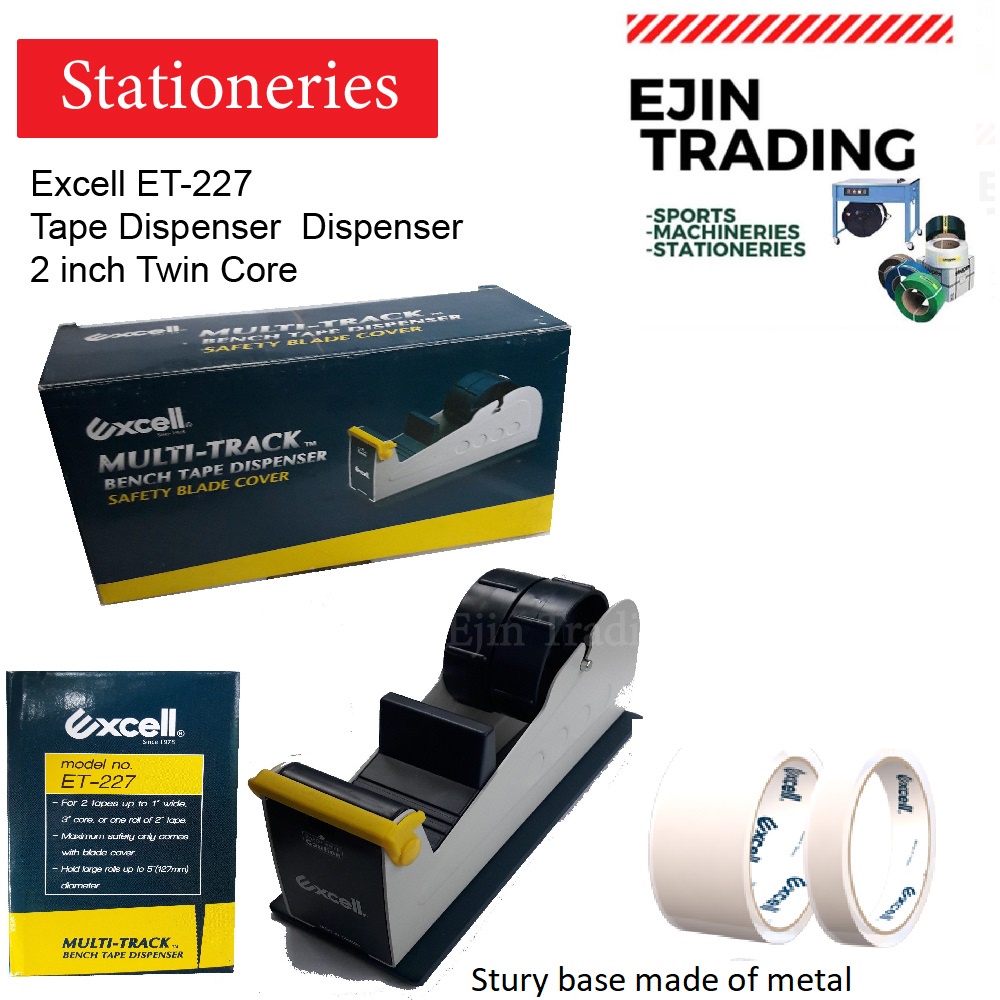 Excell Tape Dispenser Dispenser Pita 2 inch Twin Core ET227 | Shopee ...