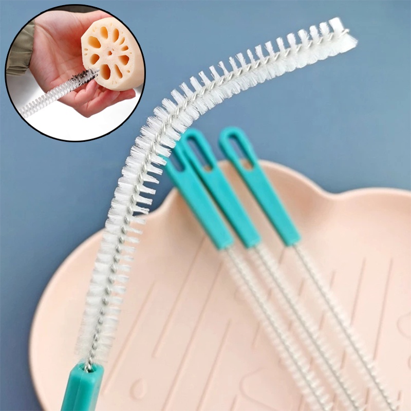 360 Degree Straw Cleaning Brush / Multifunction Stainless Soft Hair ...