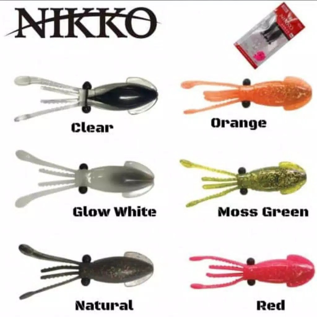 Soft LURE BAIT NIKKO DAPPY FIREFLY SQUID 3" LURE FISHING BAIT MANIA ...