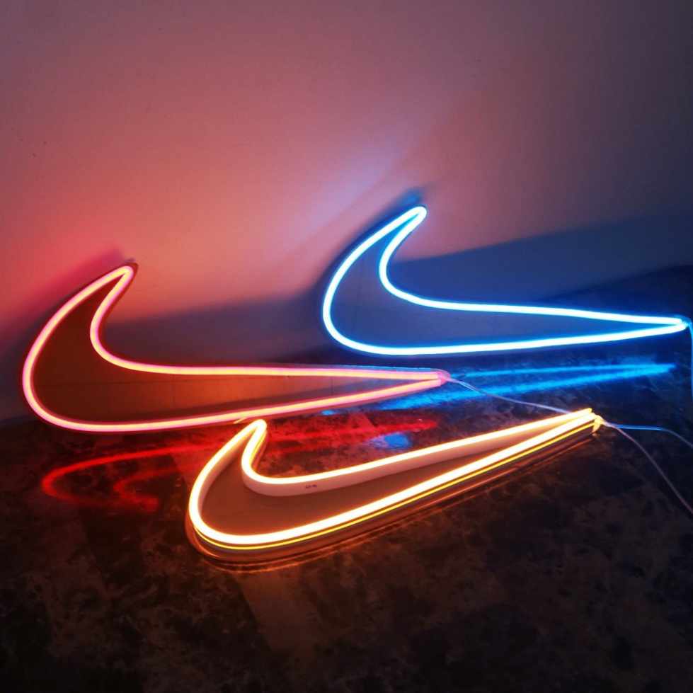 Nike decor logo neon light, colorful led neon design upon request ...