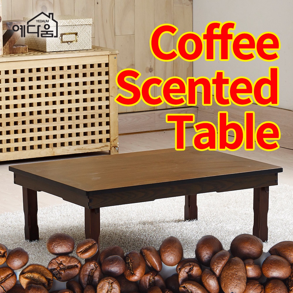 YEDAUM Foldable coffee Table Korean Dining Living Folding Wooden ...