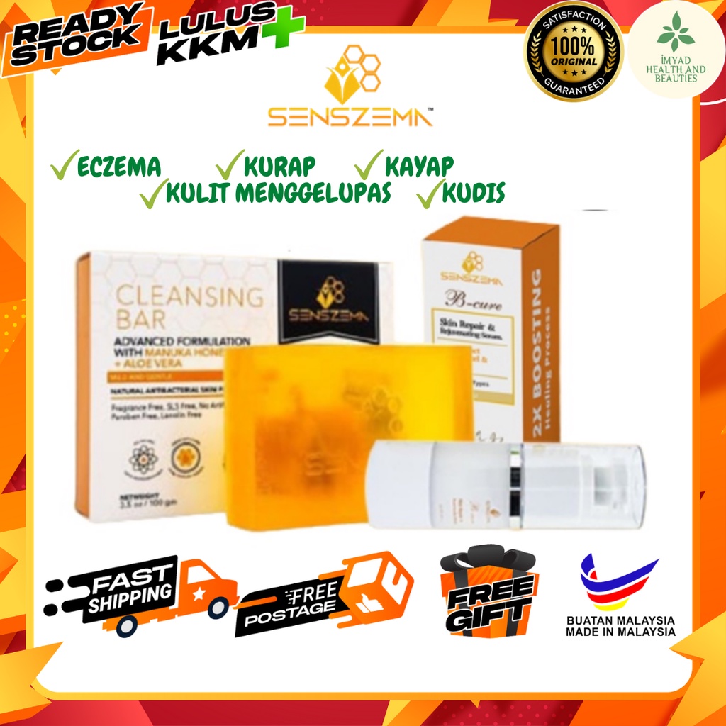 🔥 ORIGINAL HQ🔥 SENSZEMA CLEANSING BAR SERUM RAWAT ENZEMA KUDIS KURAP ...