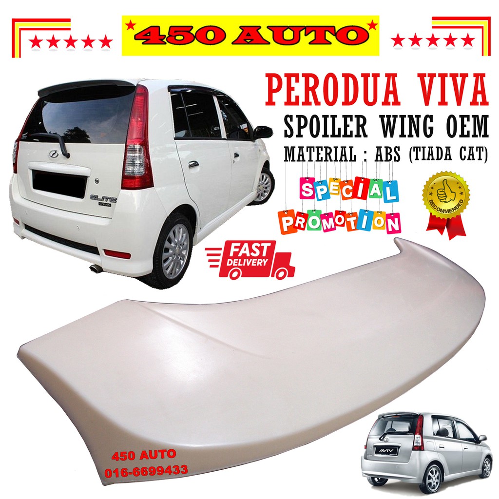 Perodua Viva OEM Style Spoiler ABS // Belakang Rear Back Bonnet Bonet ...
