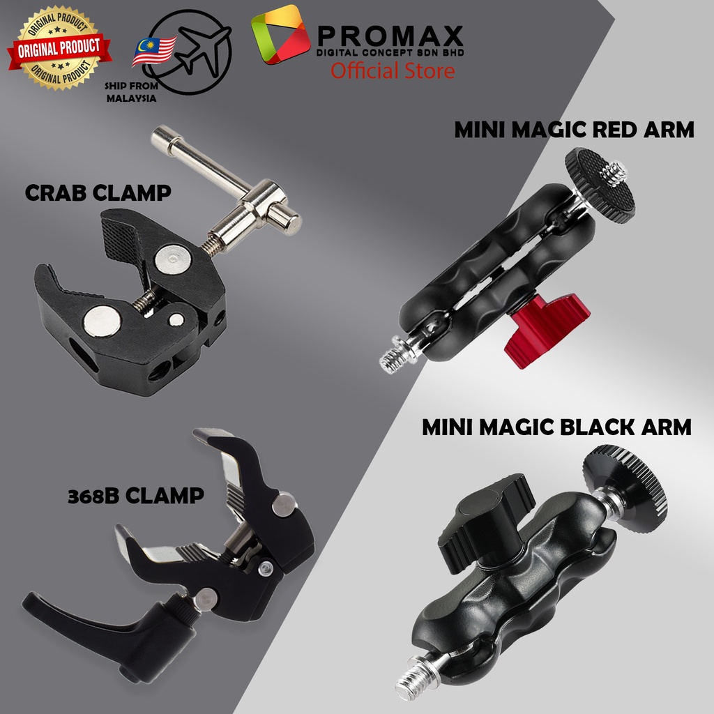 Photography Magic Arm Clamp Multi-Functional Crab 368B Clamp with ...