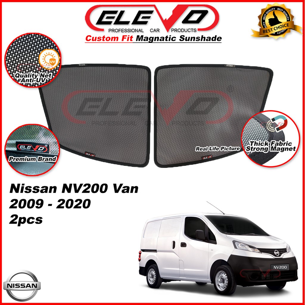 ELEVO Nissan NV200 Van 2009 to 2020 Magnetic Custom Fit Sunshade Magnet ...