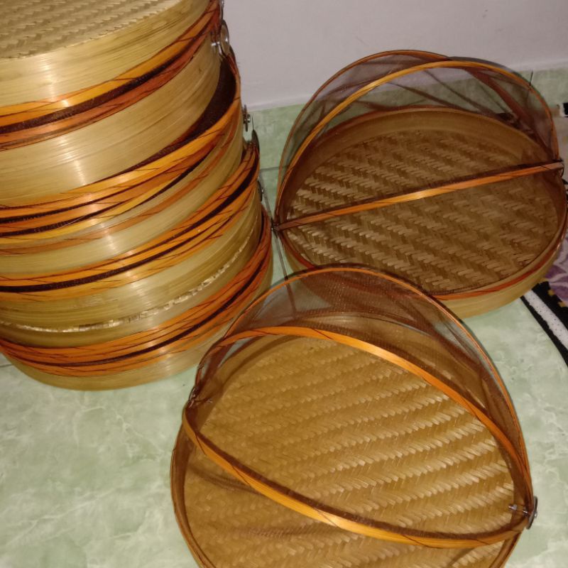 Round Bamboo Serving Hood Traditional Serving Hood | Shopee Malaysia