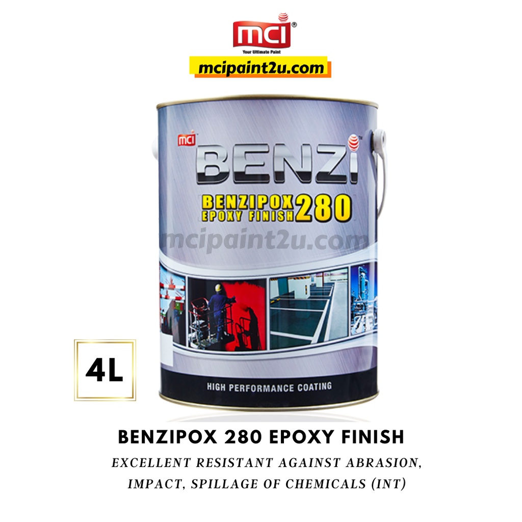 MCI Paint Benzipox 280 Epoxy Paint/ Cat Lantai Epoxy 5L (Standard Color ...