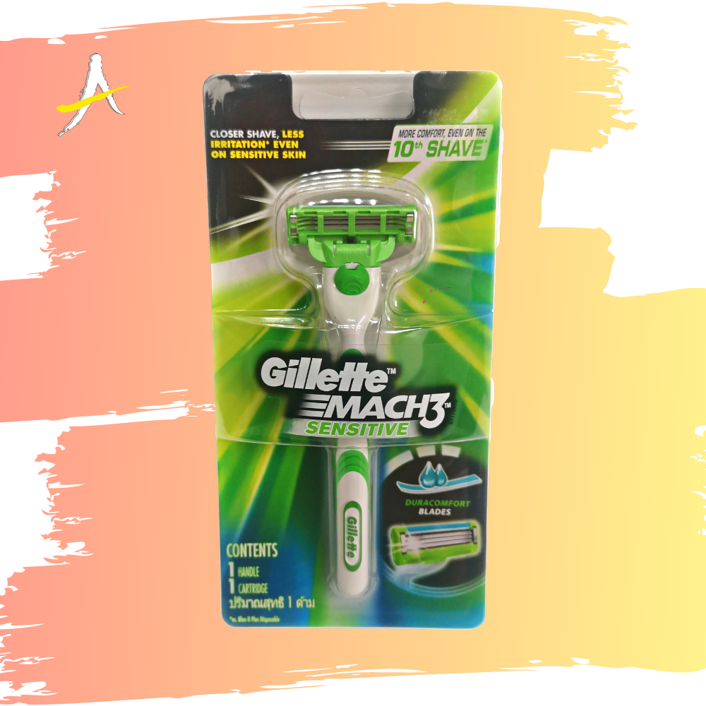 Gillette Mach3 Sensitive Set (1 Handle + 1 Cartridge) | Shopee Malaysia