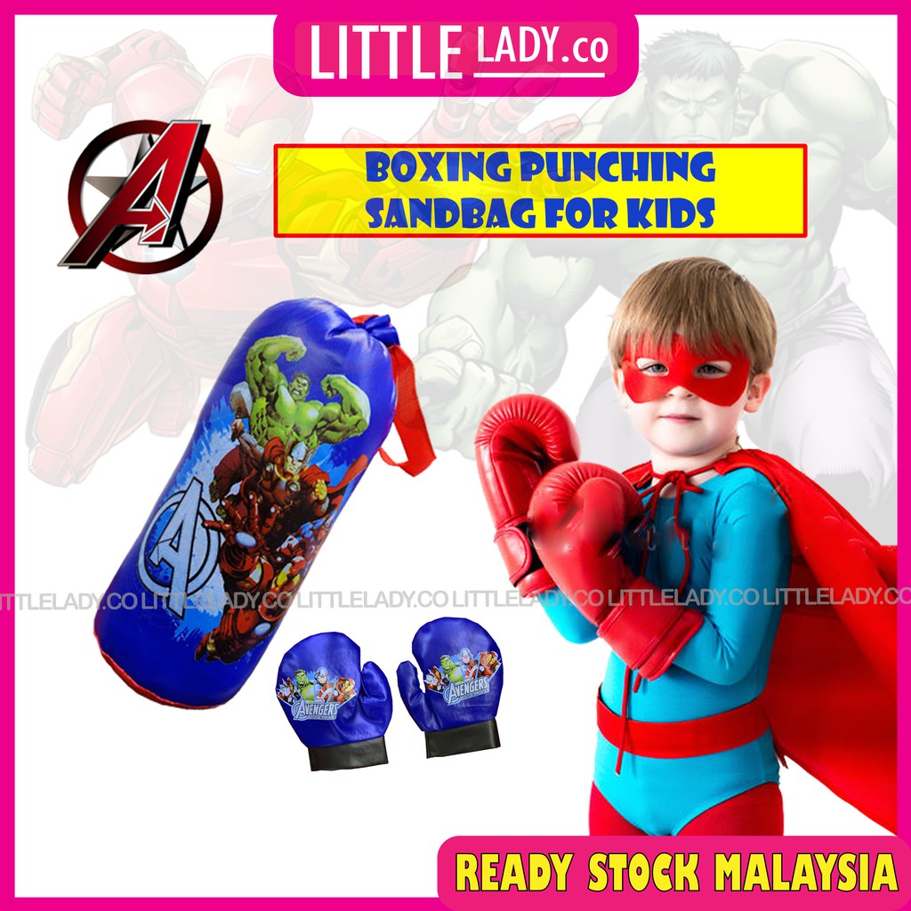 Spiderman Avengers Kids Boxing Sets/Punching Bag Boxing with Gloves for ...