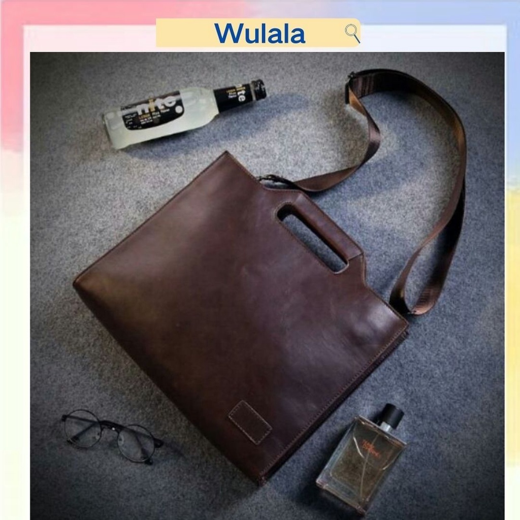 Men PU Leather Handcarry Sling Shouder Bag Beg Tangan Beg Sandang ...