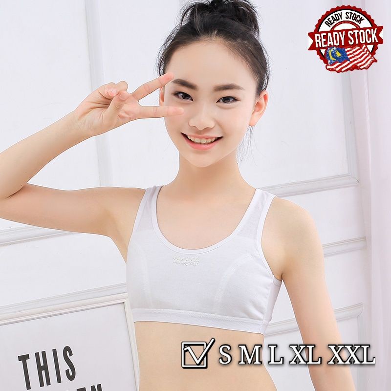 9-12 Kid's Double Layer Vest Student Bra Children Bra Junior ...