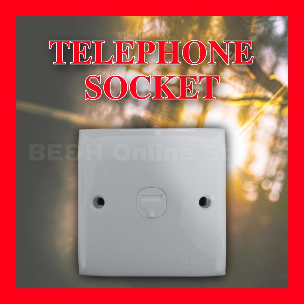 Telephone Wall Socket Adapter MIND Socket Telefon Dinding | Shopee Malaysia