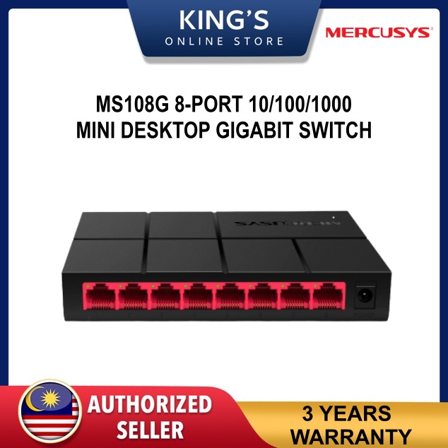 MERCUSYS MS108G 8-Port 10/100/1,000 Mbps Desktop Gigabit Switch ...
