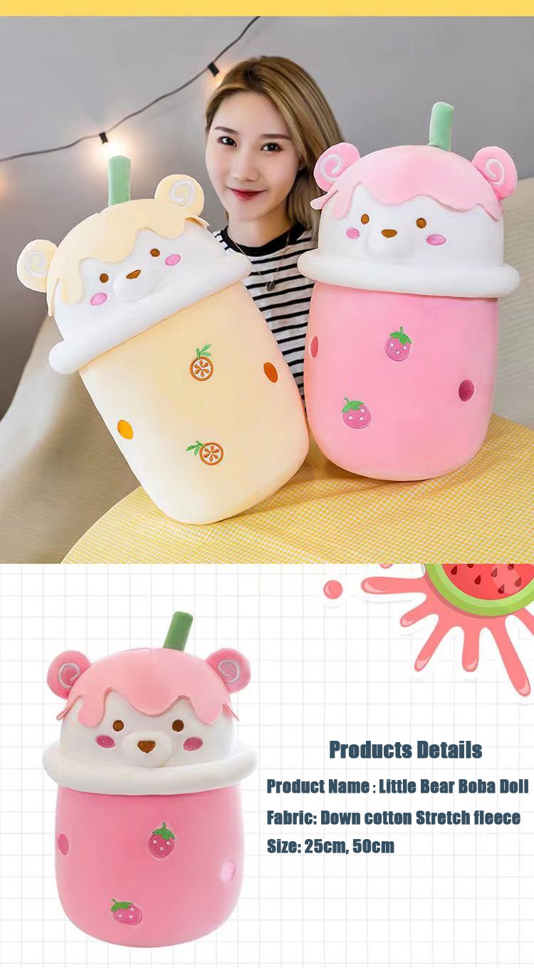 EFORT.TOYS Bear Boba Doll Plushie Boba Anak Patung Pillow Boba Birthday ...
