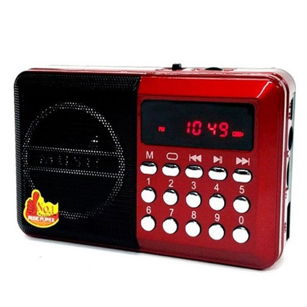 Mini Digital Portable Rechargeable Radio FM With USB TF Card Port MP3 ...
