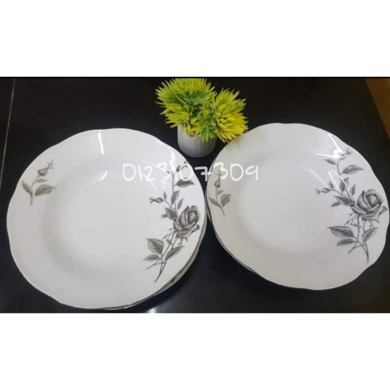 pinggan makan lama rose hitam antik ready stock | Shopee Malaysia