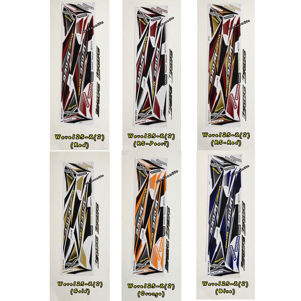 HONDA WAVE125X WAVE125-X (2) ULTIMO Body Sticker / Stripe #w125x wave ...