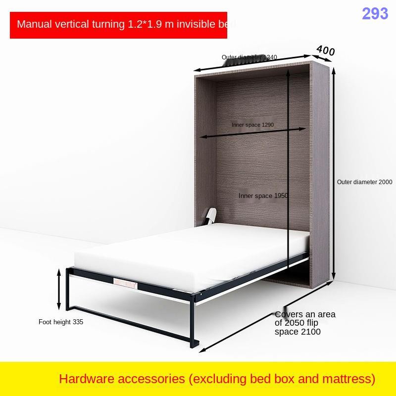 Invisible bed, electric wall mounted folding bed, integrated flip over ...