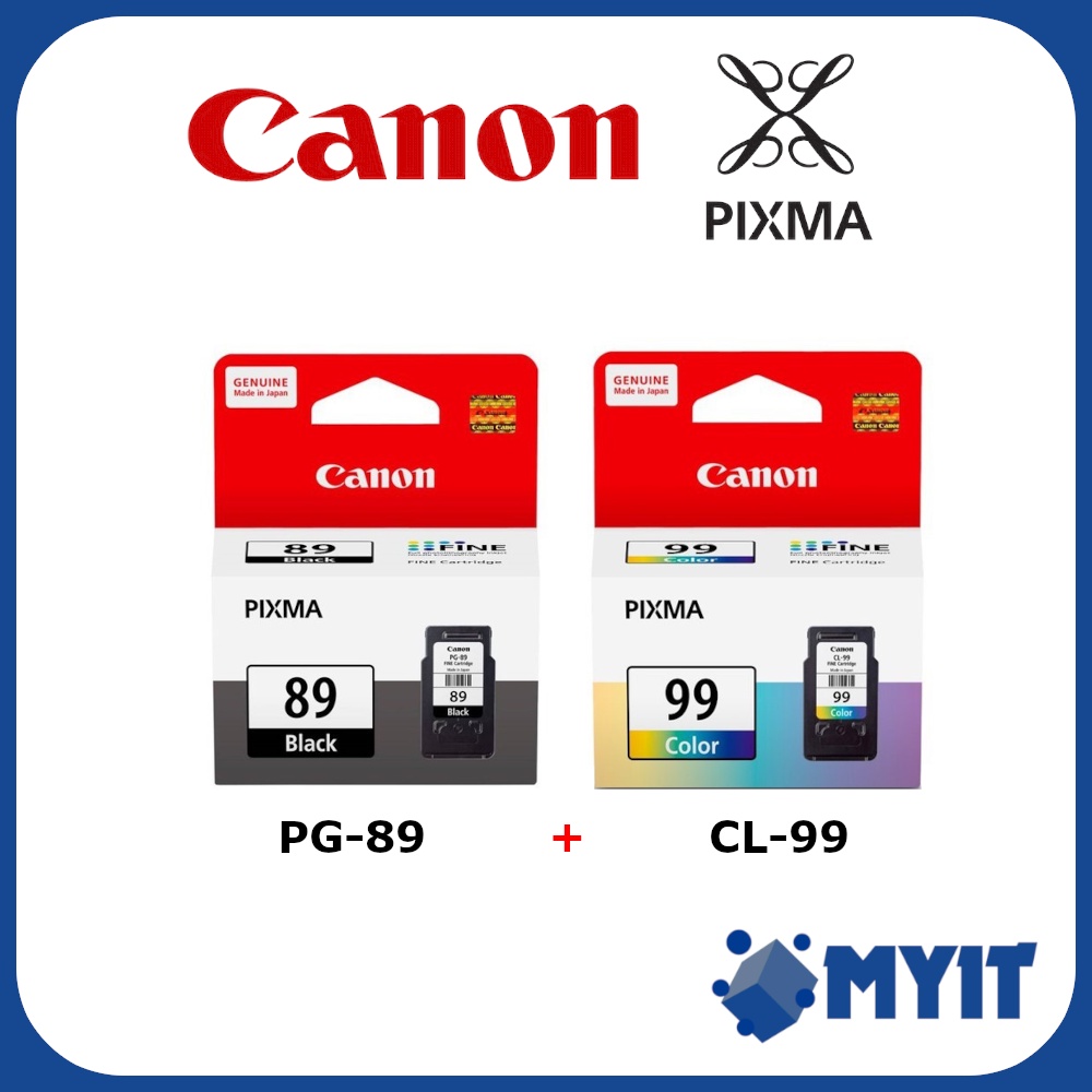 Canon PG-89 and CL-99 (1 Black 1 Color) Original Ink Cartridge Bundle ...