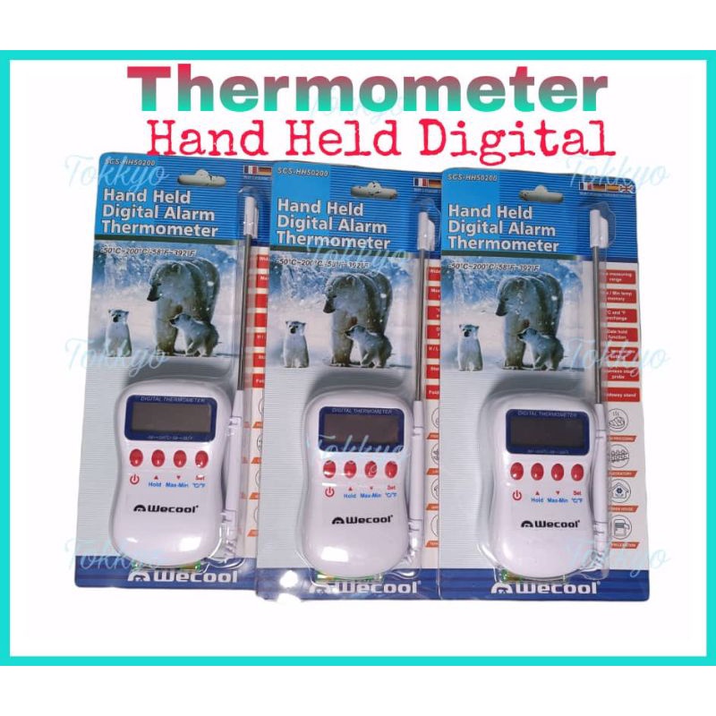 AIRCON HAND HELD DIGITAL ALARM THERMOMETER FOR CAR AIR COND CAN TEST ...