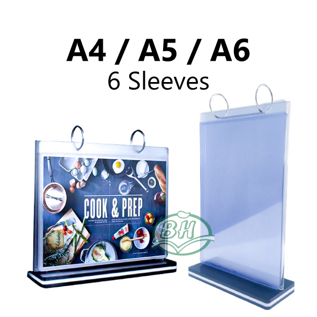 [READY STOCK from KL] A4, A5 & A6 Size Flip Menu Stand, Display Stand ...