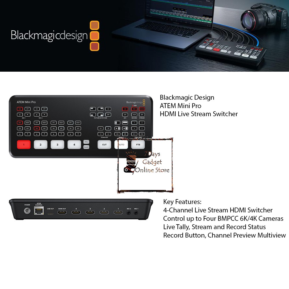 ( READY STOCK ) Blackmagic Design ATEM Mini Pro HDMI Live Stream ...