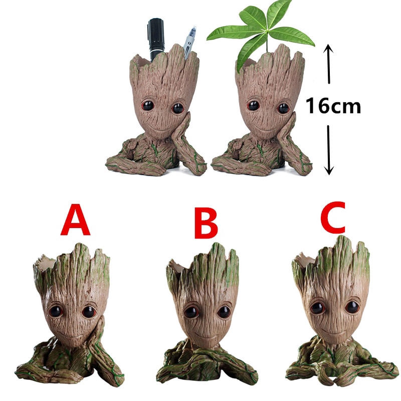 3 Styles Cartoon Groot Tree Man Plant Cup Decoration Home Pen Box ...