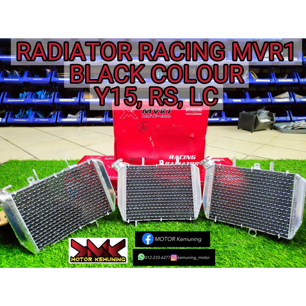 MVR1 Racing Radiator ( GP - CURVE ) BLACK EDITION Y15 / Y15ZR / LC135 ...