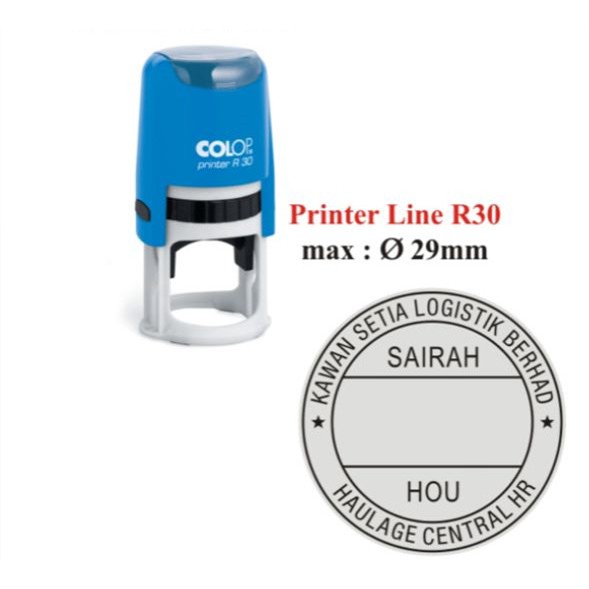 COLOP Rubber Stamp Round R12 R17 R24 R30 R40 R45 R50 with Rubber | Shopee Malaysia