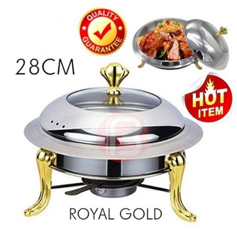 Stainless Steel 28cm Round Buffet Set / Chaffing Dish / Buffet Tray ...