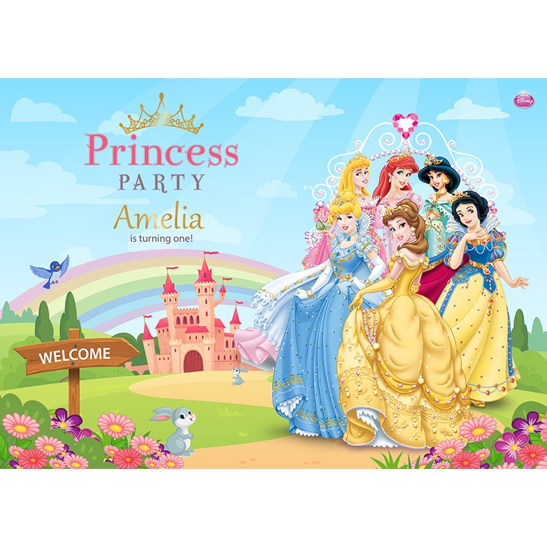 getah rambut Birthday Banner / Birthday Backdrop / Hari Jadi - Disney ...