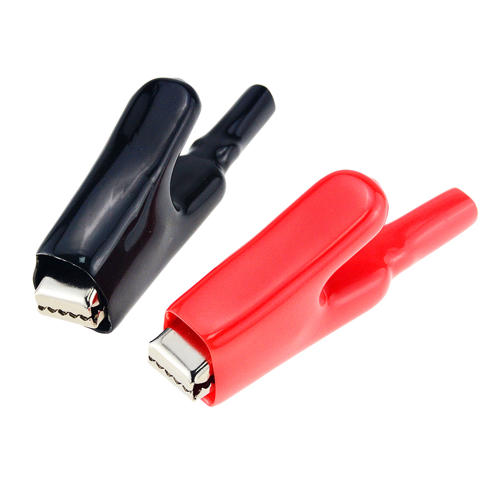 2PCS 50A Opening 15mm Sheathed Alligator Clips Electrical DIY Test ...
