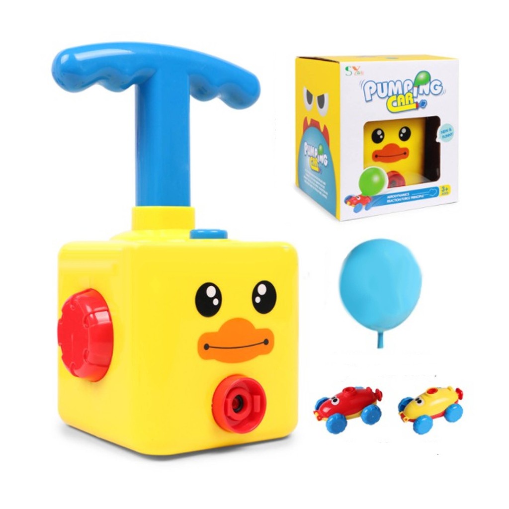 Air Pressure Inertial Pumping Balloon Push Car Rocket Toy FREE Balloon ...