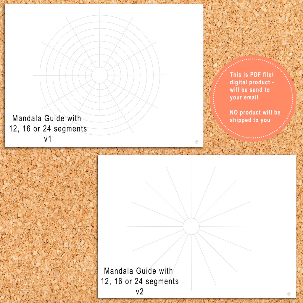 PDF / Printable Template Mandala Guide - size A4 | Shopee Malaysia