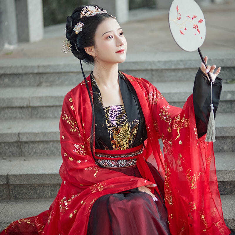 Ancient Costume Hanfu Women Chinese Style Han Elements Tang Suit Dress ...