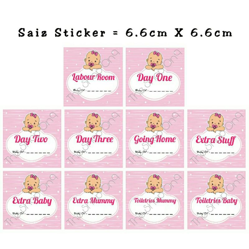 10pcs ziplock + stickers + free Checklist to Hospital Card | Plastik ...