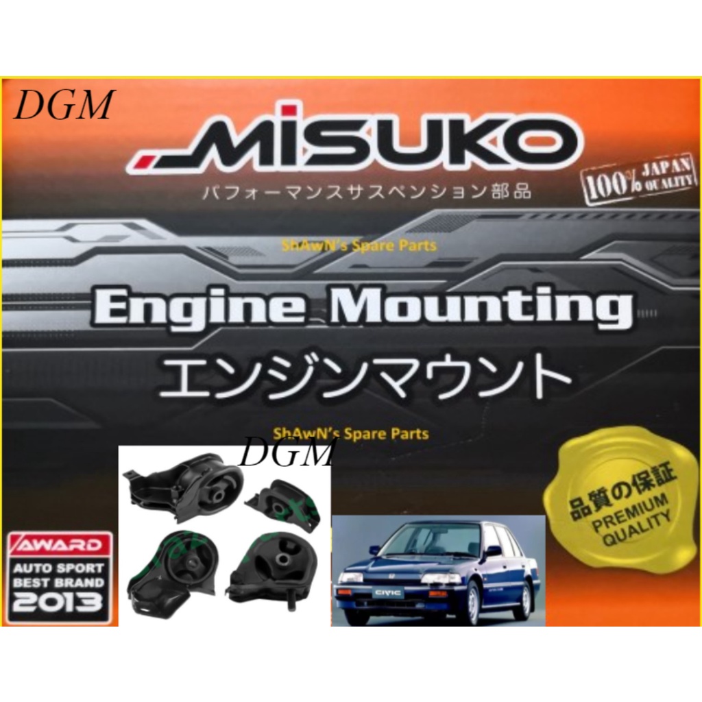 MISUKO Honda Civic 1.5 SH3 SH4 Manual 1988-1991y Engine Mounting Kit ...
