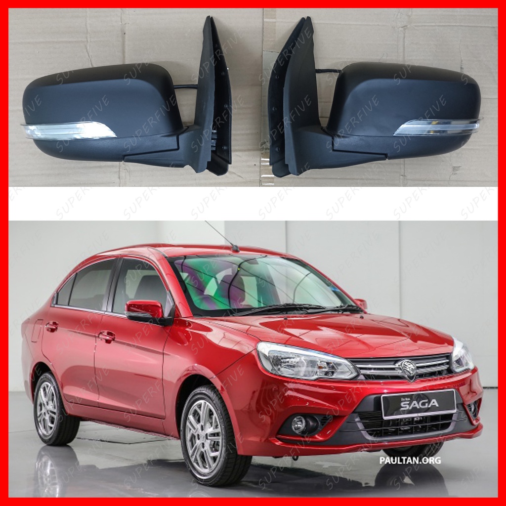 PROTON SAGA VVT VV-T (2016 - 2019) SIDE MIRROR / DOOR MIRROR 2 WIRE & 5 ...