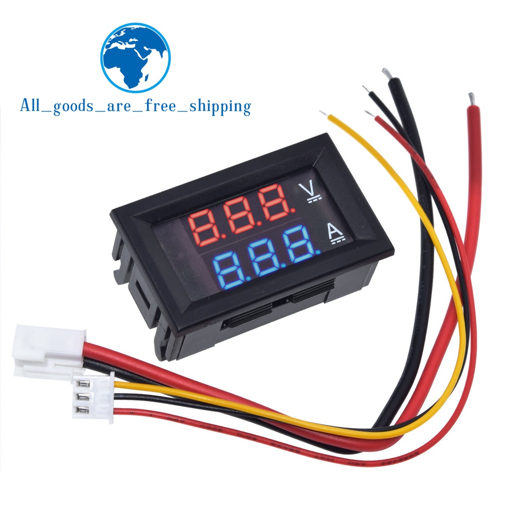 DC 0-100V 10A Digital Voltmeter Ammeter Dual Display Voltage Detector Current Meter Panel Amp ...