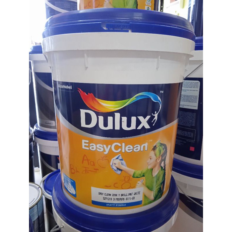 DULUX EASY CLEAN 2290 BRILLIANT White 5LTR | Shopee Malaysia