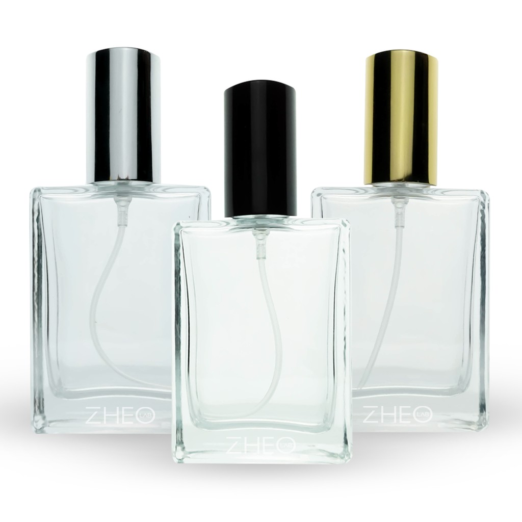 ZHEO LAB Square Transparent Perfume Bottle 30ML Botol Perfume Petak ...